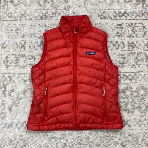 Patagonia Vest Down Red Zip Up Puffer Outdoor Vest Women’s Size Small ...