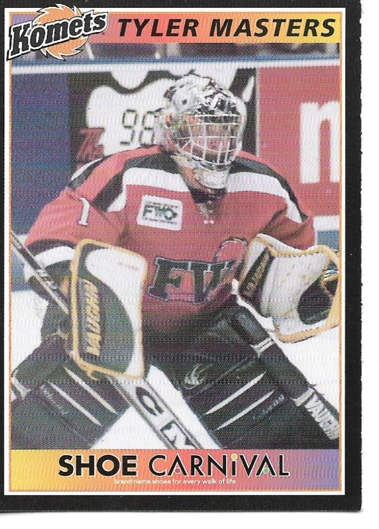 Tyler Masters (GOALIE) - 04/05 Fort Wayne Komets - Sponsor Giveaway ...