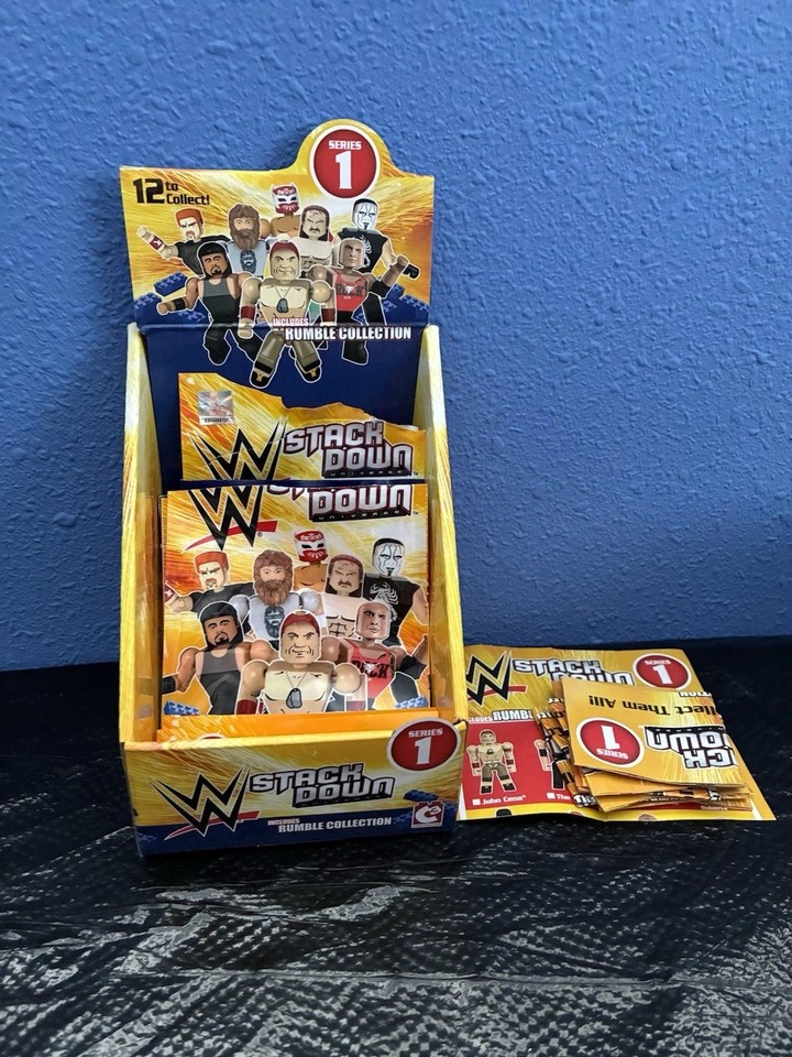 C3 Construction WWE Stack Down Mini Figure Lot 40 Hulk Hogan, Zig Zag ...