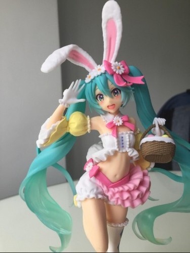 VOCALOID Hatsune Miku Easter Rabbit Ear Figure 9in | eBay