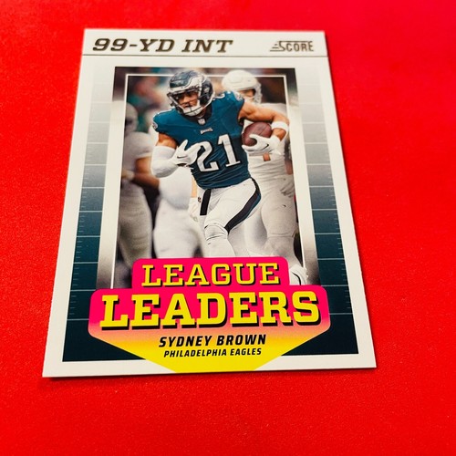 Sydney Brown .. LEAGUE LEADERS .. Eagles .. 2024 Score INSERT Card LL ...