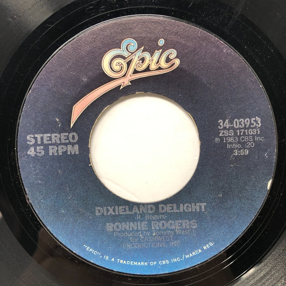 Ronnie Rogers Inside Story / Dixieland Delight 45 Epic 1983 | eBay