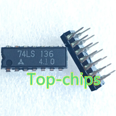 5PCS SN74LS136N IC QUAD 2-IN EX-OR W/OC 14-DIP 74LS136 LS136 LS136N ...