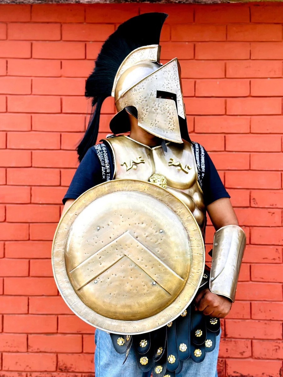 Spartan Helmet And Shield 300 Medieval Armour King Leonidas Greek