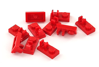 10 Stück LEGO Stein Platte 1x2 mit Clip Vertikal, rot, 44861, NEU | eBay.de