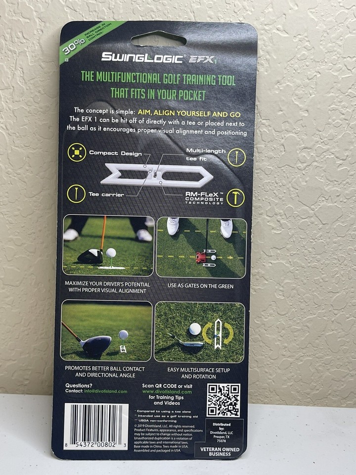 SWING LOGIC TARGET & ALIGNMENT TOOL EFX-1 Golf Aiming Trainer Tees ...