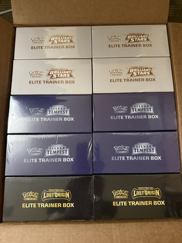 Pokemon Lost Origin Silver Tempest Brilliant Stars ETB Elite Trainer ...