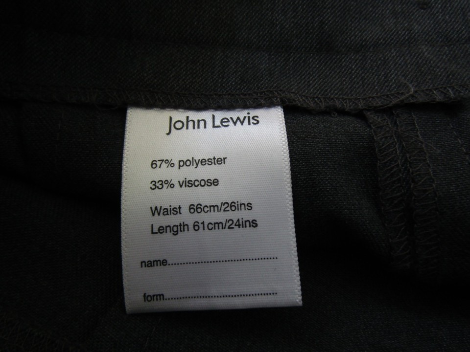 Ladies girls John Lewis grey office work school uniform skirt W26 L24 ...