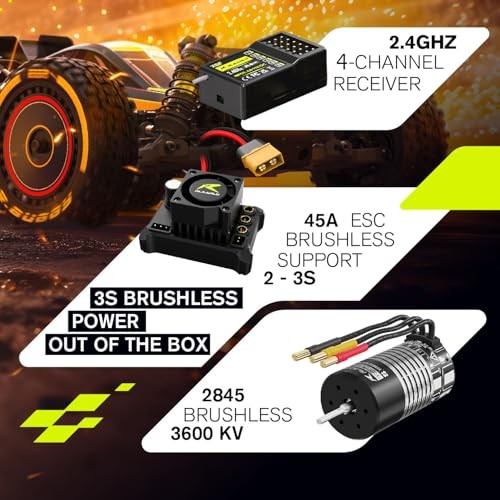 RLAARLO 1/12 Brushless RC Cars for Adults, Max 50 MPH Fast RC Buggy ...