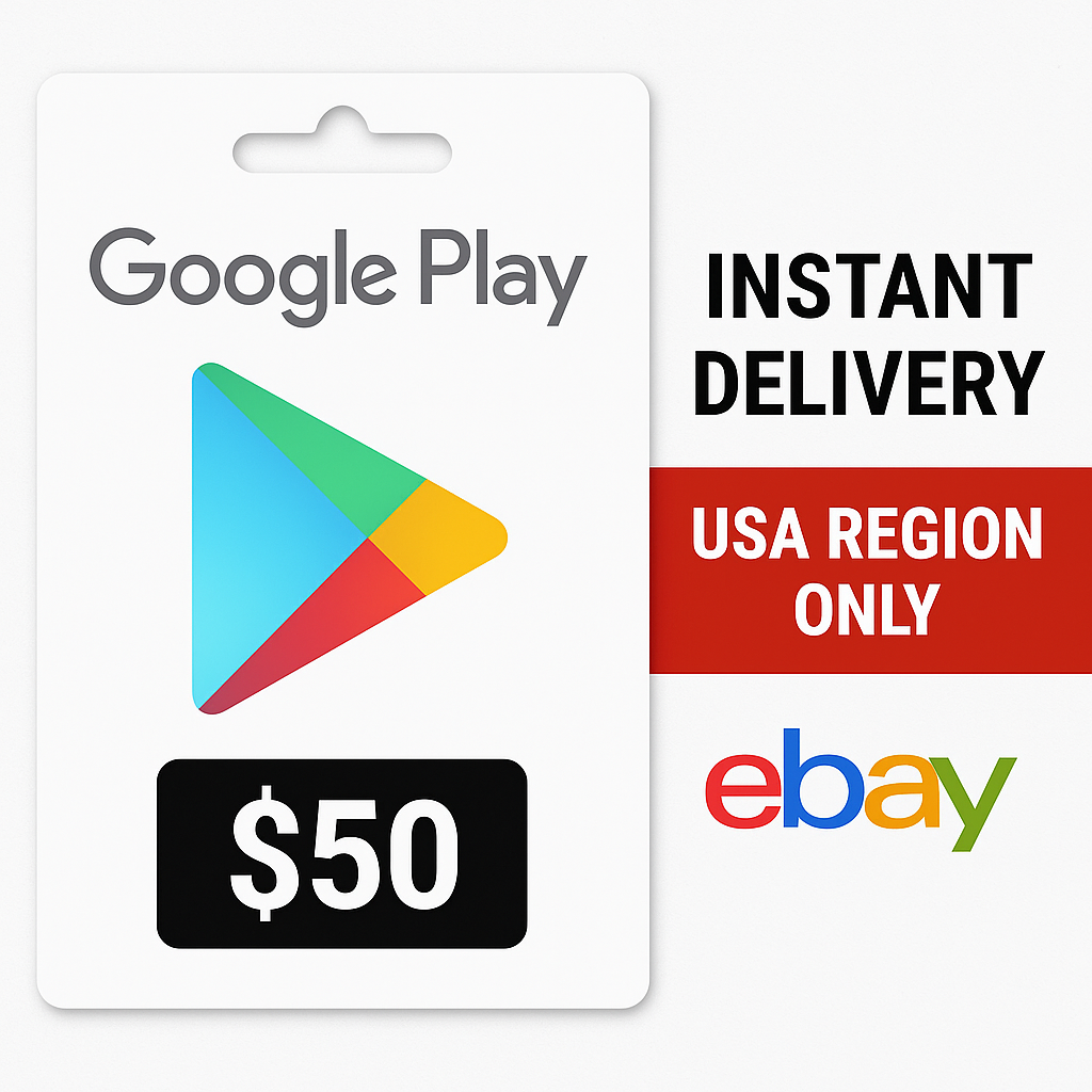 $50 Google Play Gift Card , Apps, Games and More, Instant Delivery usa ...