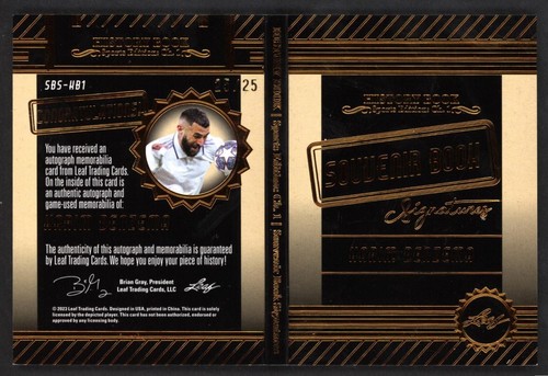 2024 Leaf History Book Sports Bronze Karim Benzema GAME USED JERSEY ...