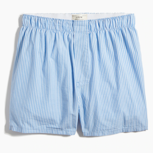 NWT J. CREW MEN'S BLUE STRIPED WOVEN BOXER SHORTS - SIZE LARGE | eBay