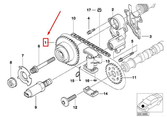 BMW 7 E38 Engine Timing Camshaft Sprocket 1438694 11361438694 Genuine ...