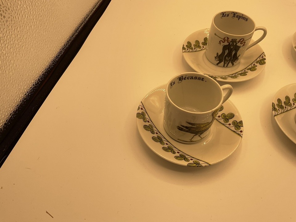 Original French core Porcelain d'auteuil chambord Demitasse Cups ...