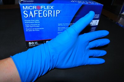 Gloves Microflex Safegrip SG-375M Latex Extended Cuff, Exam-Grade ...