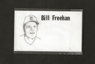 Bill Freehan original set art / 1975 Mengler card set - 1 of 1! Detroit ...