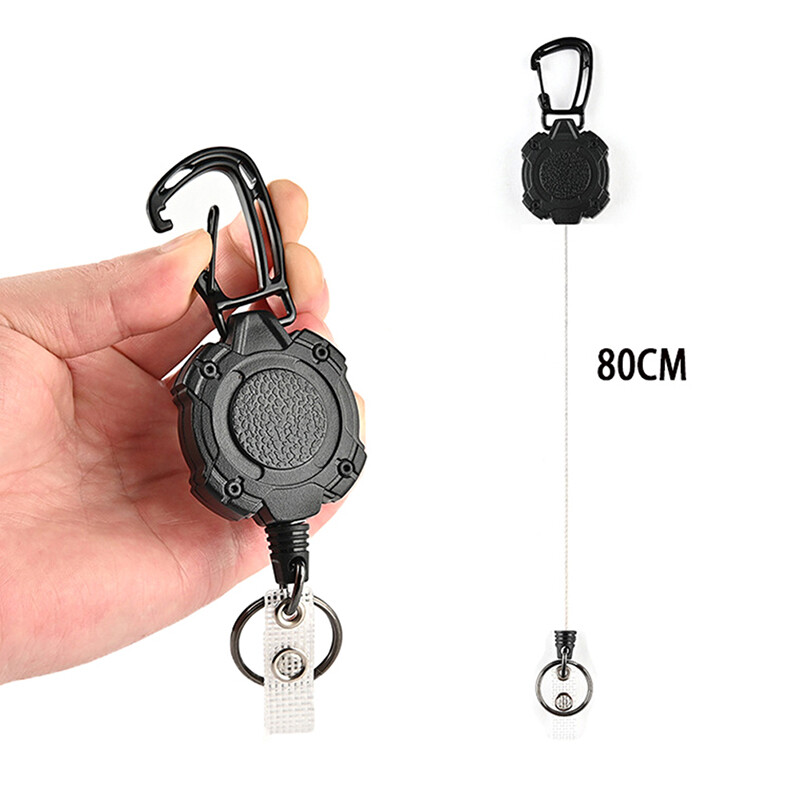 1Pc Anti-Theft Metal Easy-to-pull Buckle Elastic Keychain Retractable ...