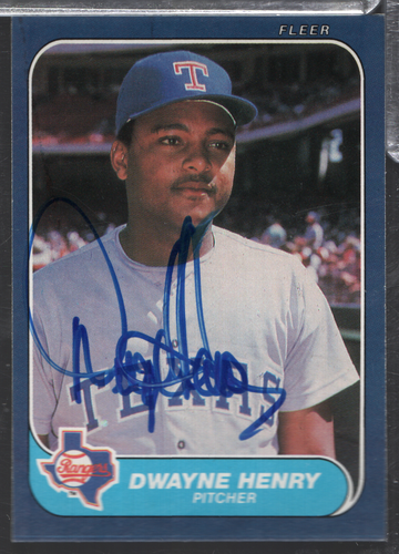 Dwayne Henry Rangers Autographed 1986 Fleer 562 w/COA 101923NPCD285 | eBay