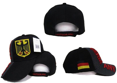 German Eagle Germany Deutschland Country Black Baseball Hat Cap 3D ...