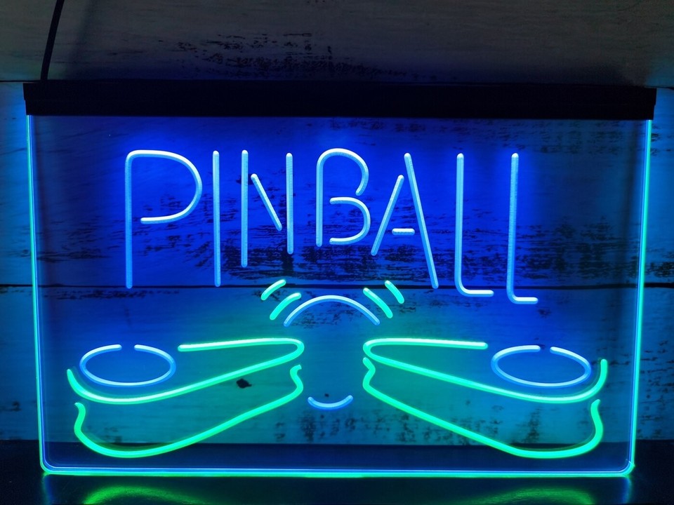 Pinball Machine LED Neon Light Sign Arcade Game Room Display Wall Art ...