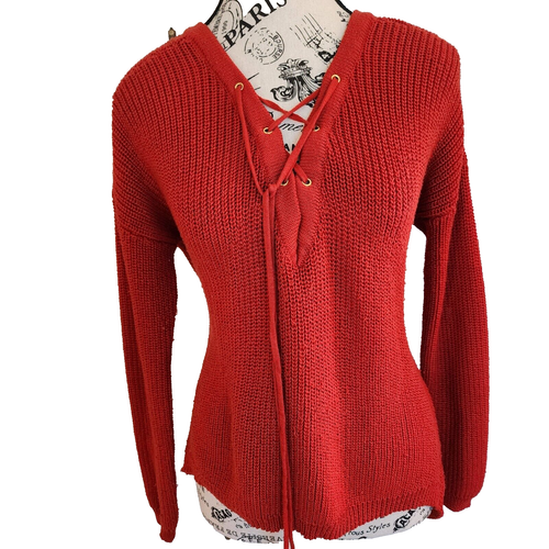 FLYING TOMATO red knit sweater- size S | eBay