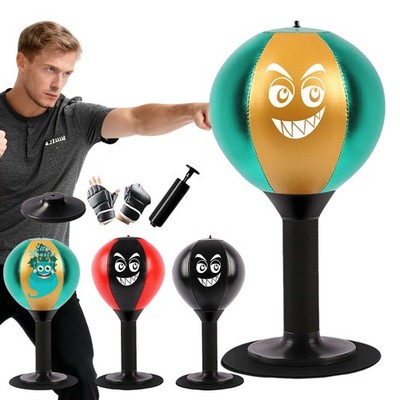 Table Desk Punching Bag Boxing Toys Fun Punch Rage Bag With Strong ...