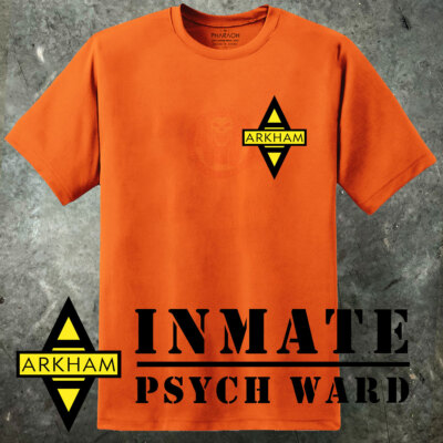 Gotham Arkham Asylum Inmate T-Shirt (S-2XL) Batman Suicide Squad Joker ...