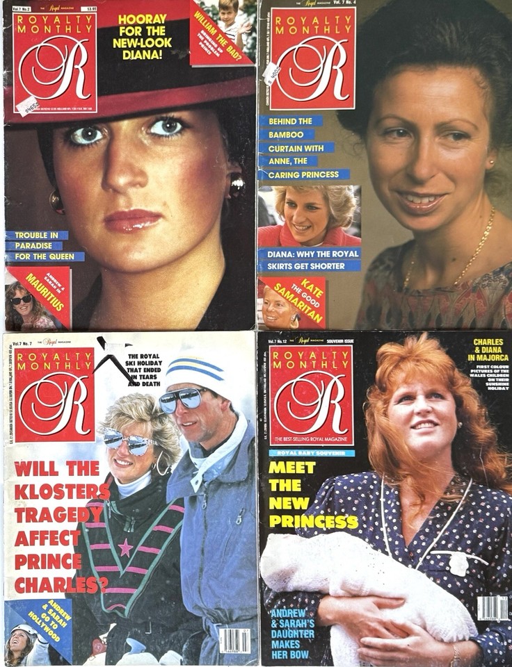 Lot of 10 Vintage 1990s ROYALTY MONTHLY MAGAZINES featuring Princess ...