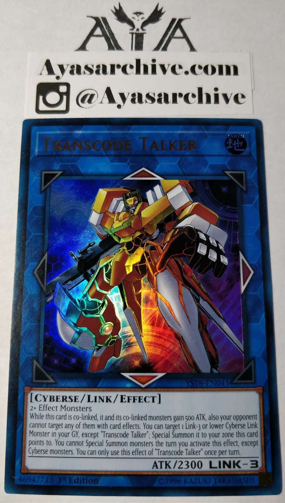 Transcode Talker - YS18-EN041 - Ultra Rare - 1st Edition NM ayasarchive ...