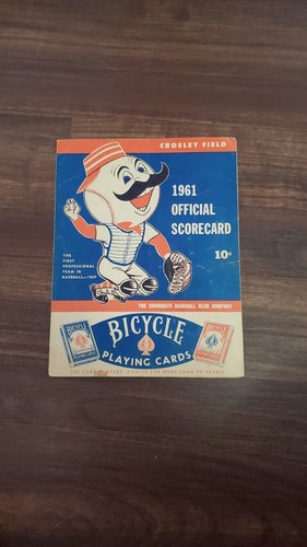 1961 Cincinnati Reds Scorecard Hand Signed Autographed Gus Bell Jim O ...