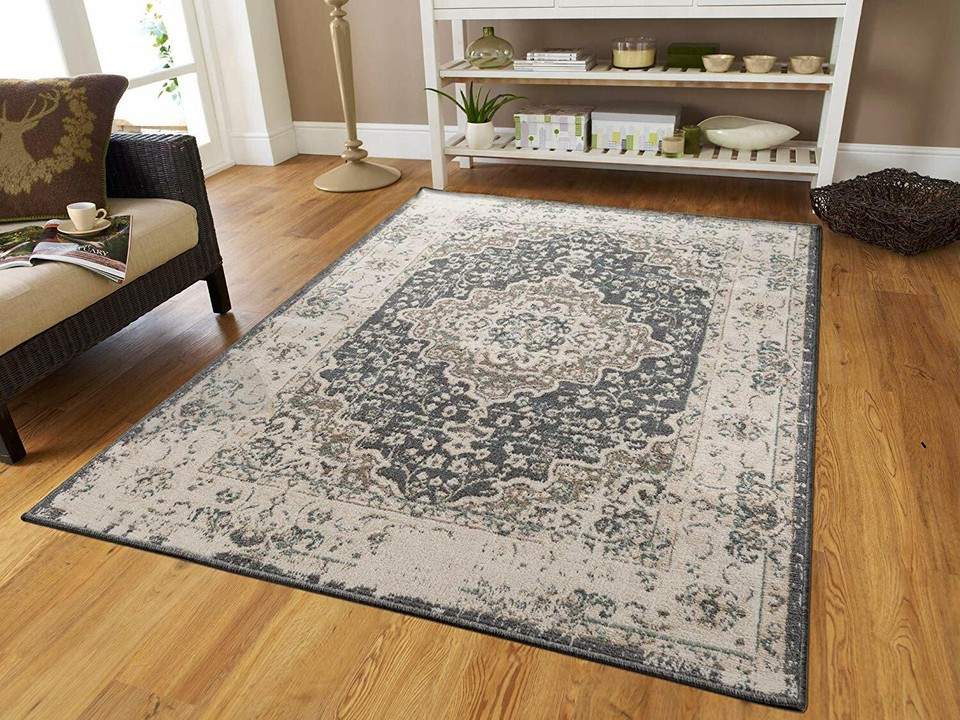 Traditional Distressed Area Rug 8x10 Large Rugs for Living Room 5x8 ...