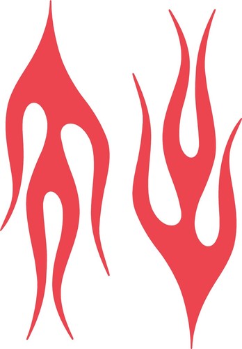 Vinyl Flames Decals Car Truck Golf Cart Stickers Graphics Hood #2 ...