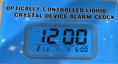 Optically Controlled Liquid Crystal Device Alarm Clock LCD Digital ...