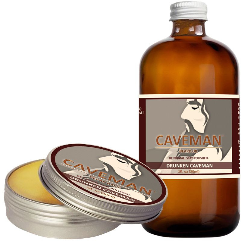 Hand Crafted Caveman® Beard Oil Conditioner + Beard Balm + Handmade ...