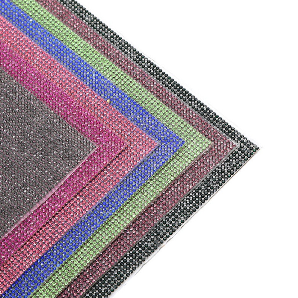 DIY 5Colors Rhinestone Sticker Sheet Self Adhesive Bling Diamond ...