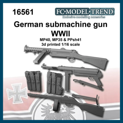 FC MODEL TREND 16561 , German submachine gun WWII, 3d printed , 1/16 ...