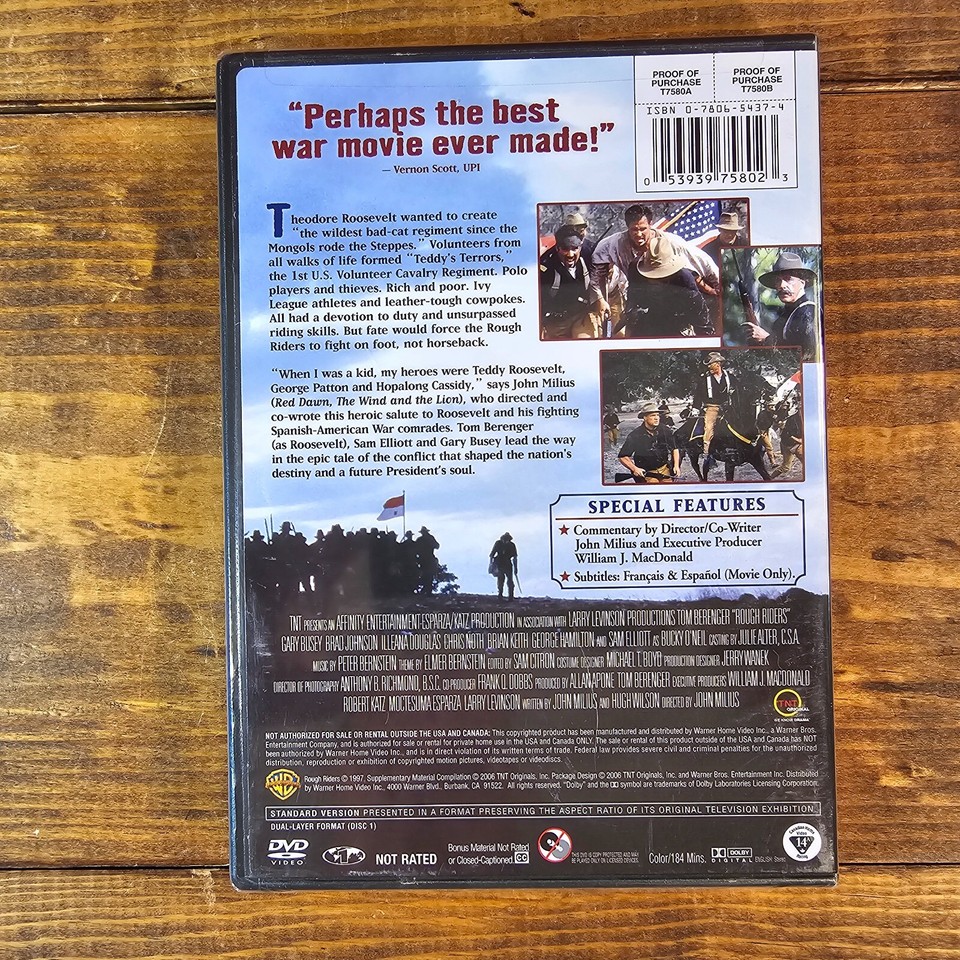 Rough Riders (DVD, 1997) Complete Miniseries, 2-Disc, Sam Elliot, Gary ...