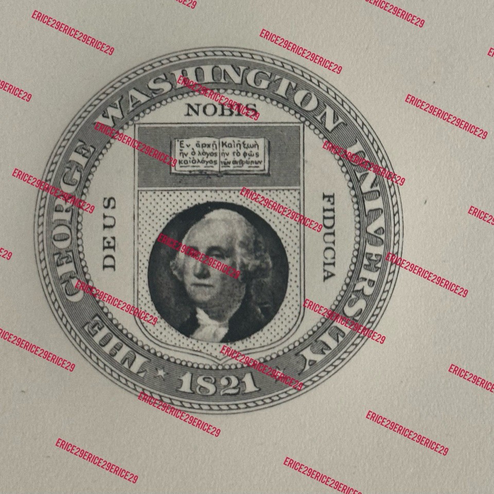1965 The George Washington University GW GWU Washington, D.C. Diploma ...