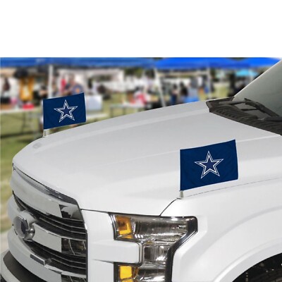 Football Dallas Cowboys Flags Set of Two Car Hood Trunk 4" x 6" Double ...