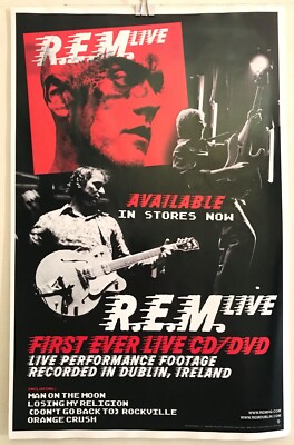 R.E.M. Live 2-Sided 2007 Warner Bros. Glossy 11" x 17" PROMO POSTER EXC ...