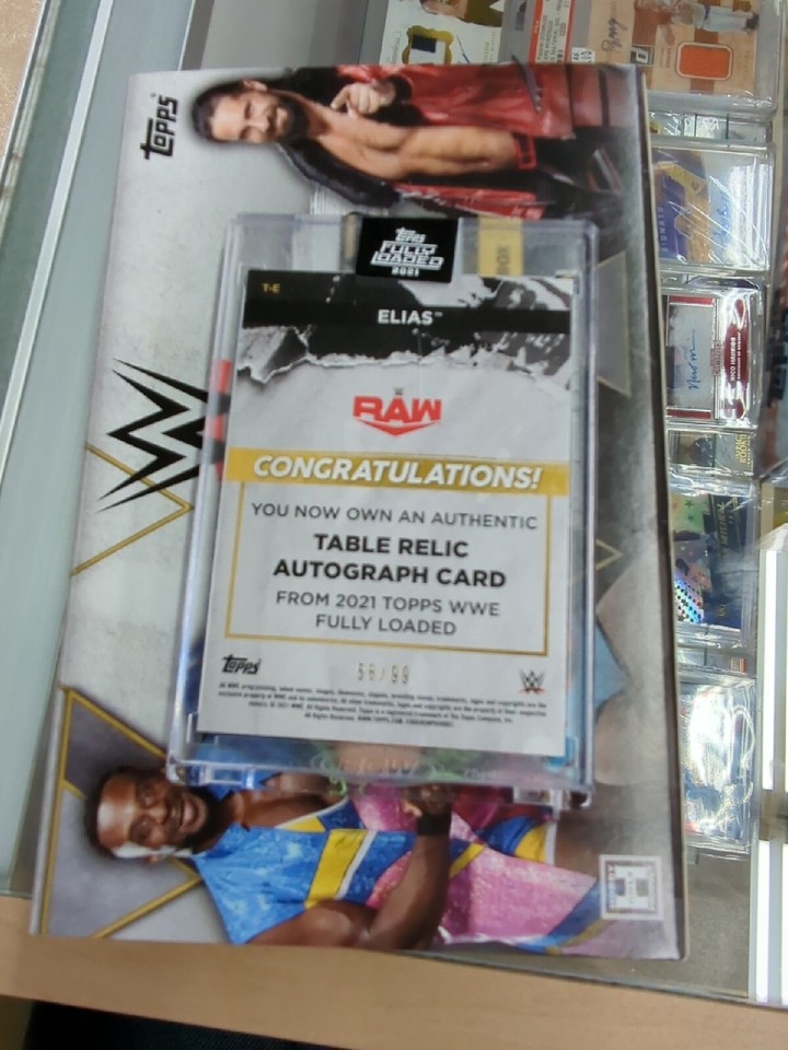 WWE Fully Loaded 2021 ELIAS Table Relic Autographed 18/99 | eBay