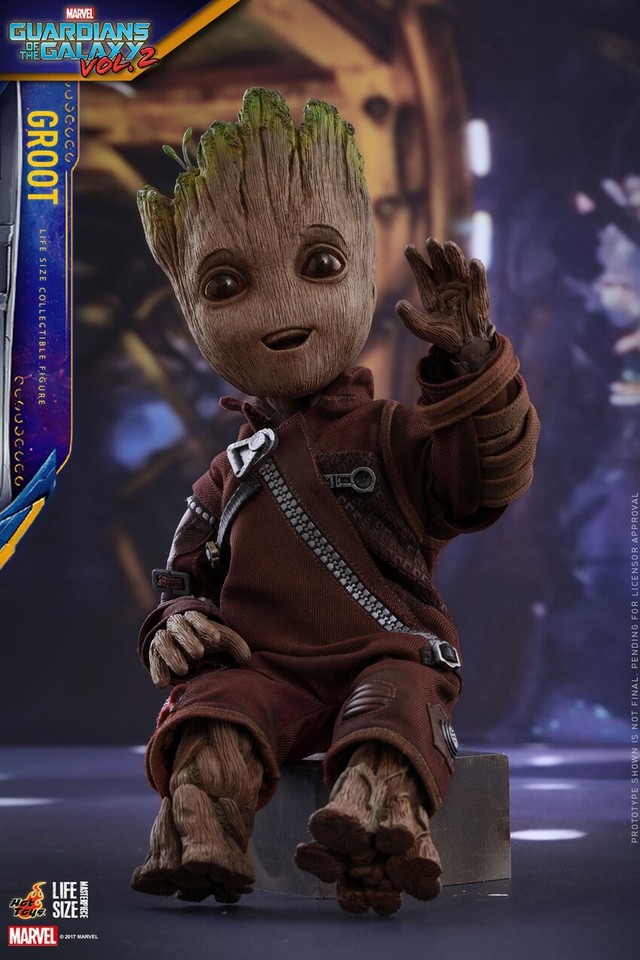 New Stock HotToys LMS004 Guardians of the Galaxy Vol. 2 Baby Groot 1/6 ...
