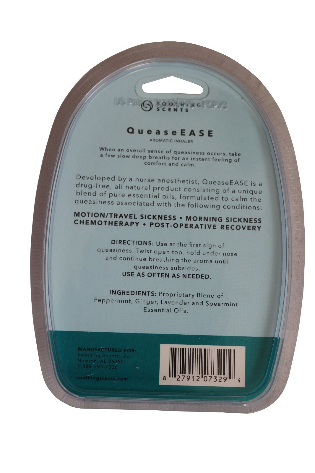 Motion Travel Sickness Inhaler Anti Nausea Relief Quease Ease Vomiting ...