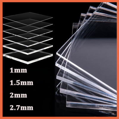 Clear Plastic Panel Sheet Guard Screen Thick 1/1.5/2/2.7mm CUT TO SIZE ...