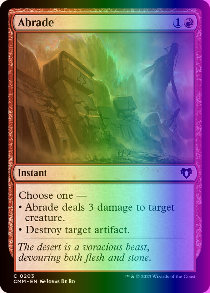 MTG Magic the Gathering Abrade (203/1173) Commander Masters NM FOIL | eBay