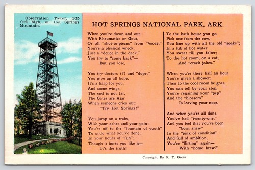 Observation Tower Hot Springs National Park Arkansas Tourist Attraction ...