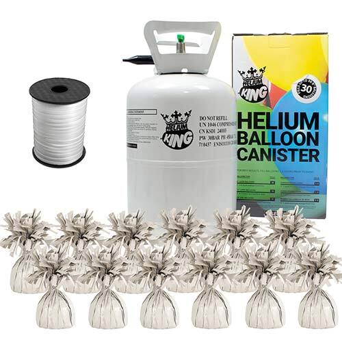 Small Helium Canister with Matte Nude Curling Ribbon and 12 Foil ...