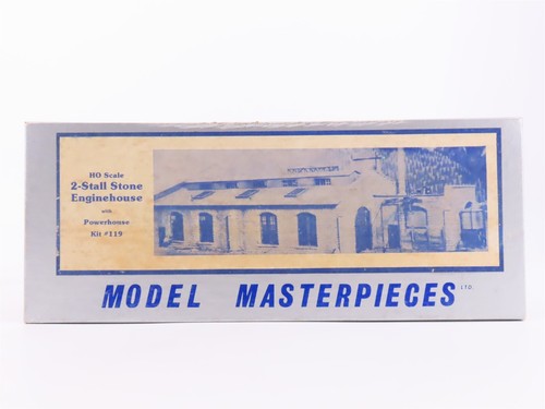 HO Scale Model Masterpieces Kit #119 2-Stall Stone Engine House w ...