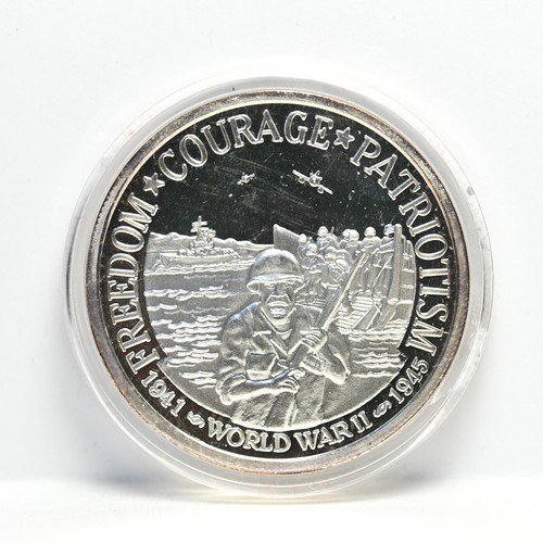 WW2 Freedom Courage Patriotism 1941-1945 1 Ounce Silver Round Coin | eBay