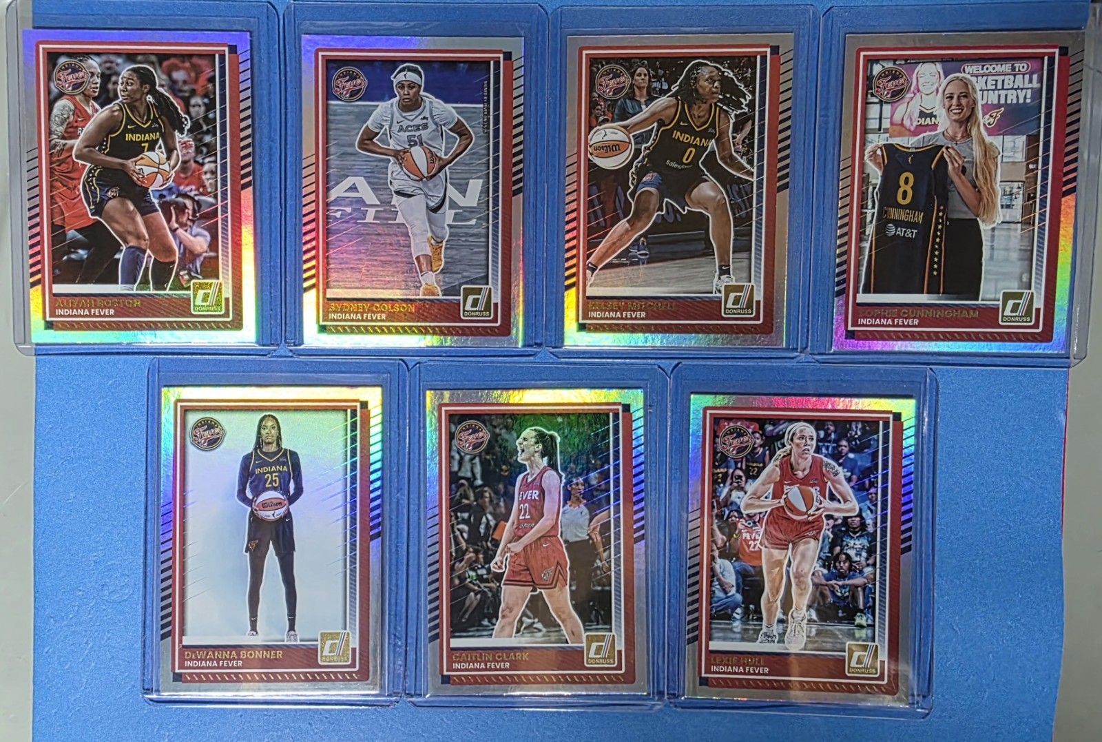 2025 Panini Donruss WNBA INDIANA FEVER LOT HOLO CLARK CUNNINGHAM HULL ...